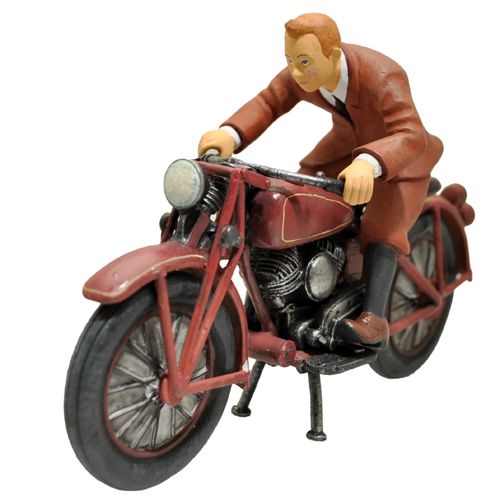 Tintin motorcycle set Figurine